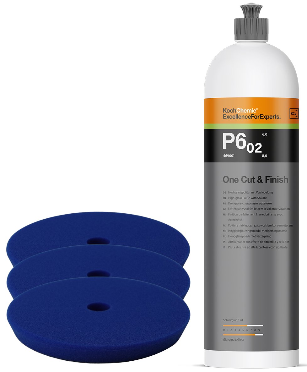 Koch Chemie - P6.02 One Cut - One Step Politur - 1000ml - Set mit 3 Pa ...